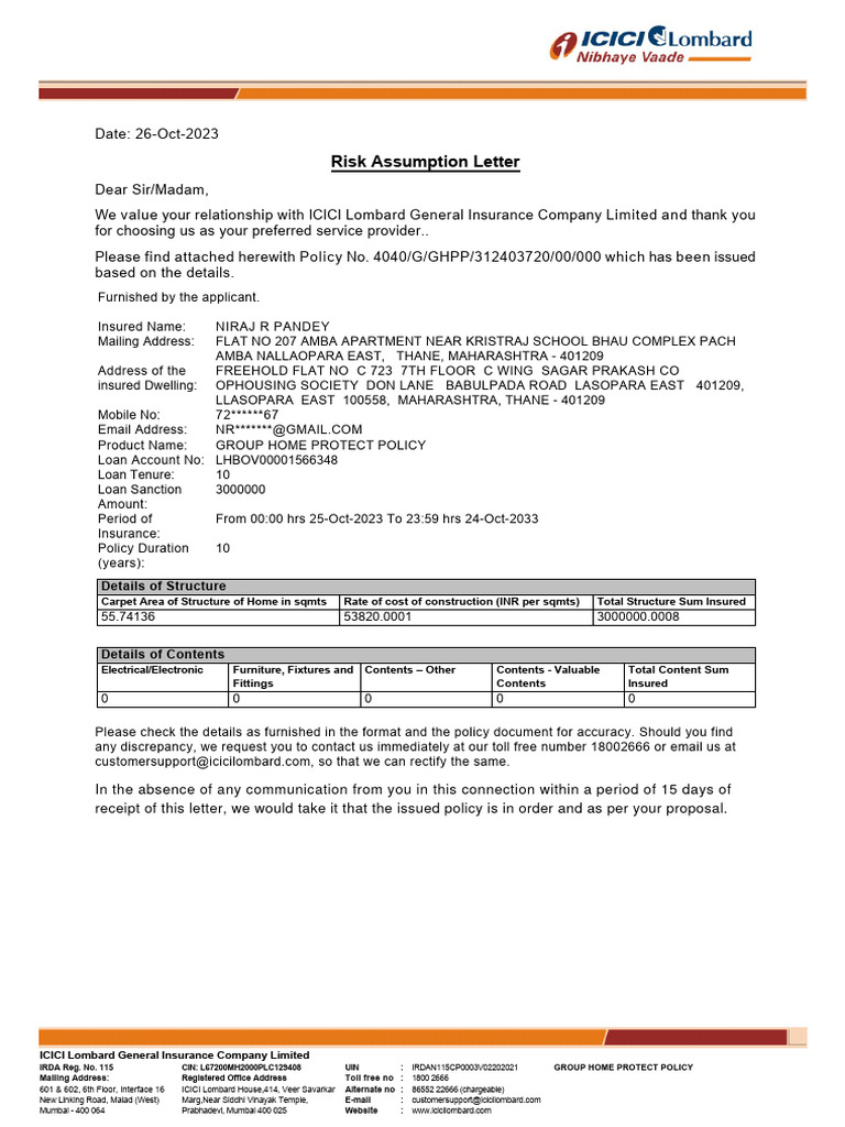 Risk Assumption Letter | PDF | Infection | Insurance