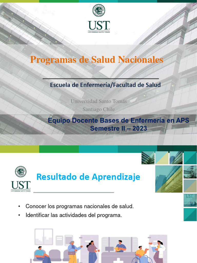 Clase NÂ°6 Programas de Salud Nacionales | PDF | Vejez | Adolescencia