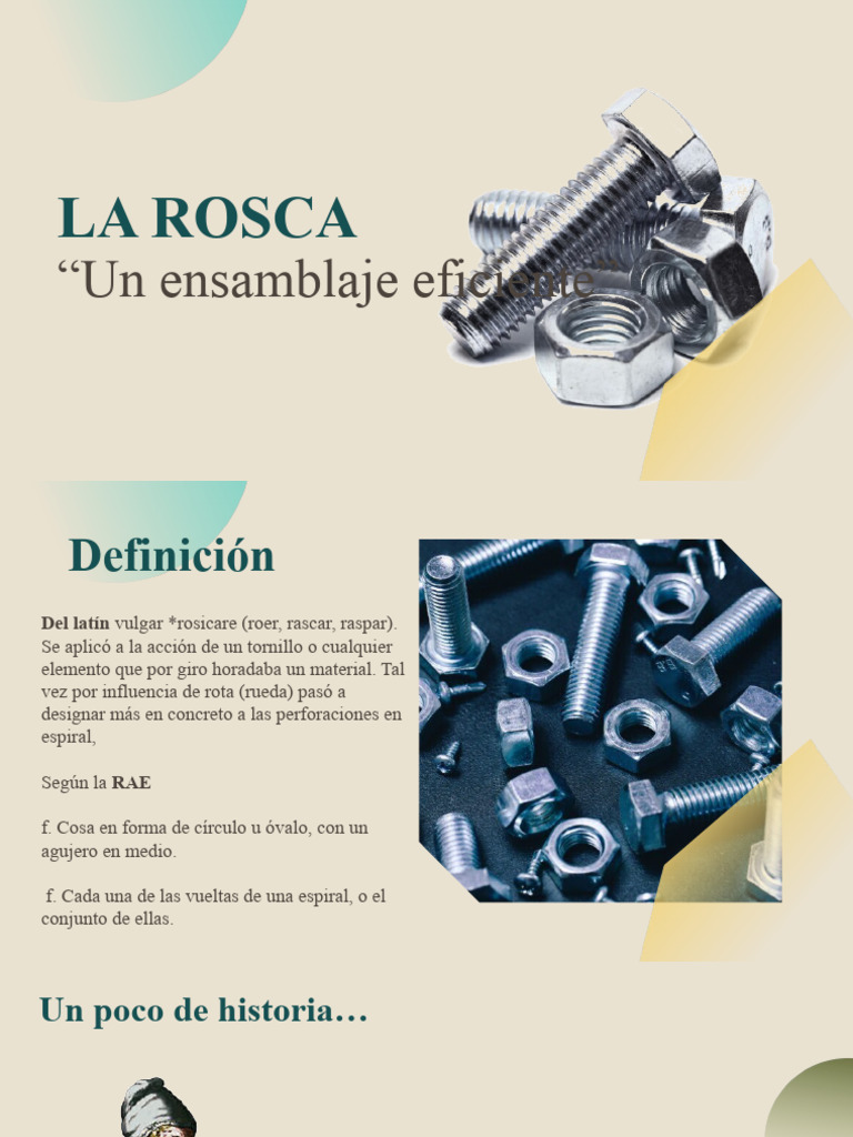 Rosca | PDF | Tornillo | Ingeniería mecánica