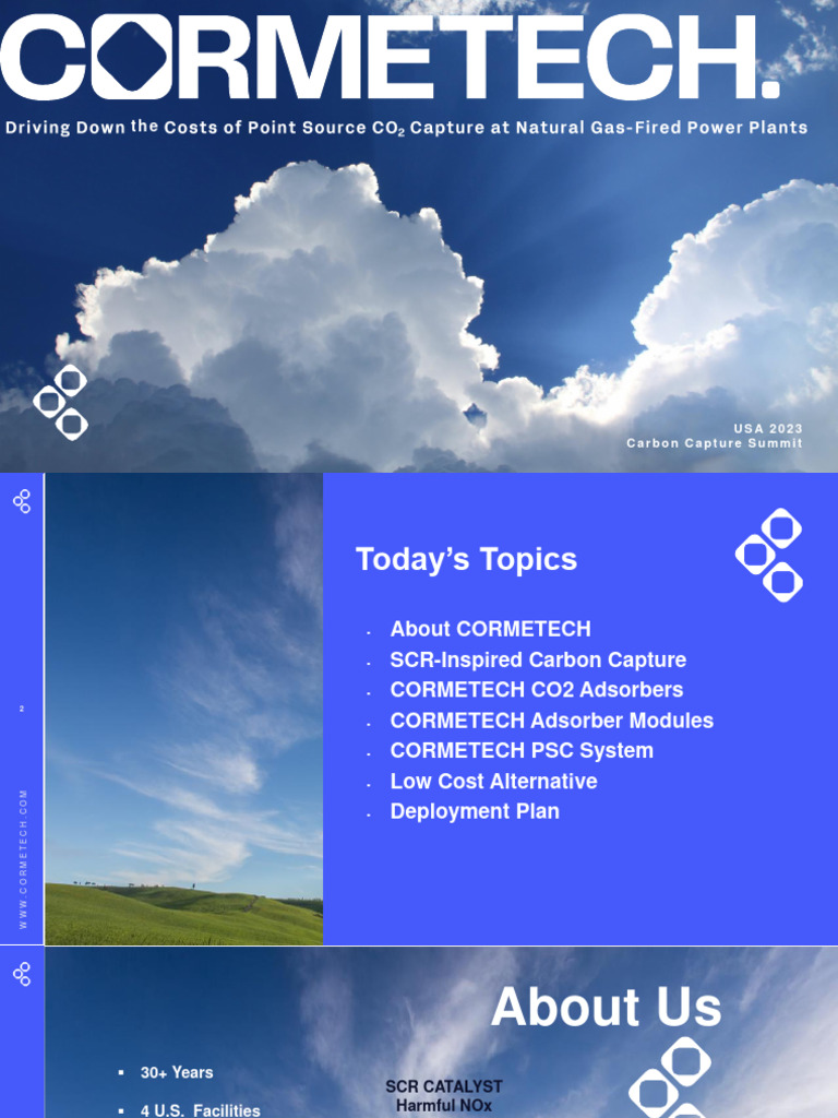 CORMETECH CO2 Capture for NGCC Plants | PDF | Adsorption | Carbon ...