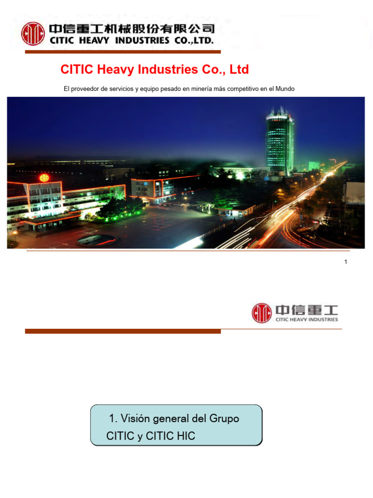 CITIC HIC: Líder en Equipos de Minería | PDF | Minería | Logística