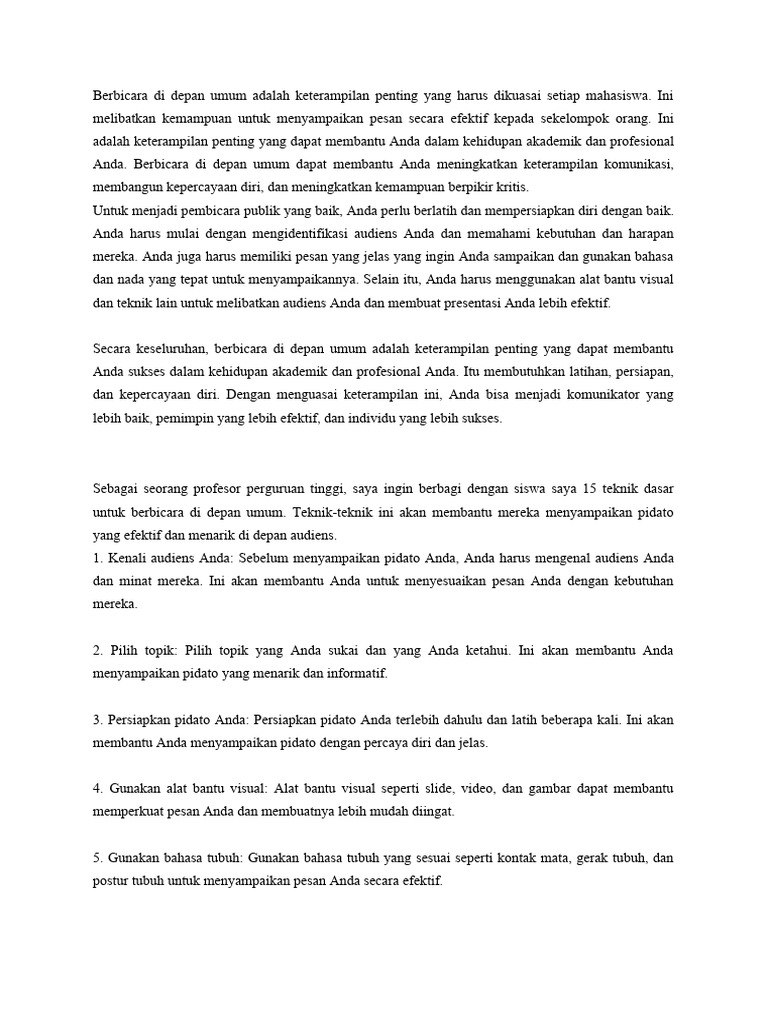 Berbicara Di Depan Umum Adalah Keterampilan Penting Yang Harus Dikuasai ... Berbicara Di Depan Umum Adalah Keterampilan Penting Yang Harus Dikuasai ...