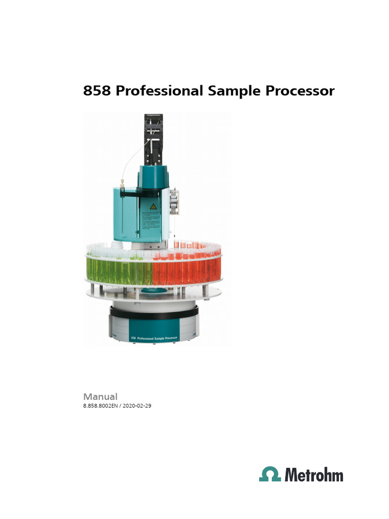 858 Professional Sample Processor 88588002EN | PDF | Usb | Ac Power Plugs And Sockets