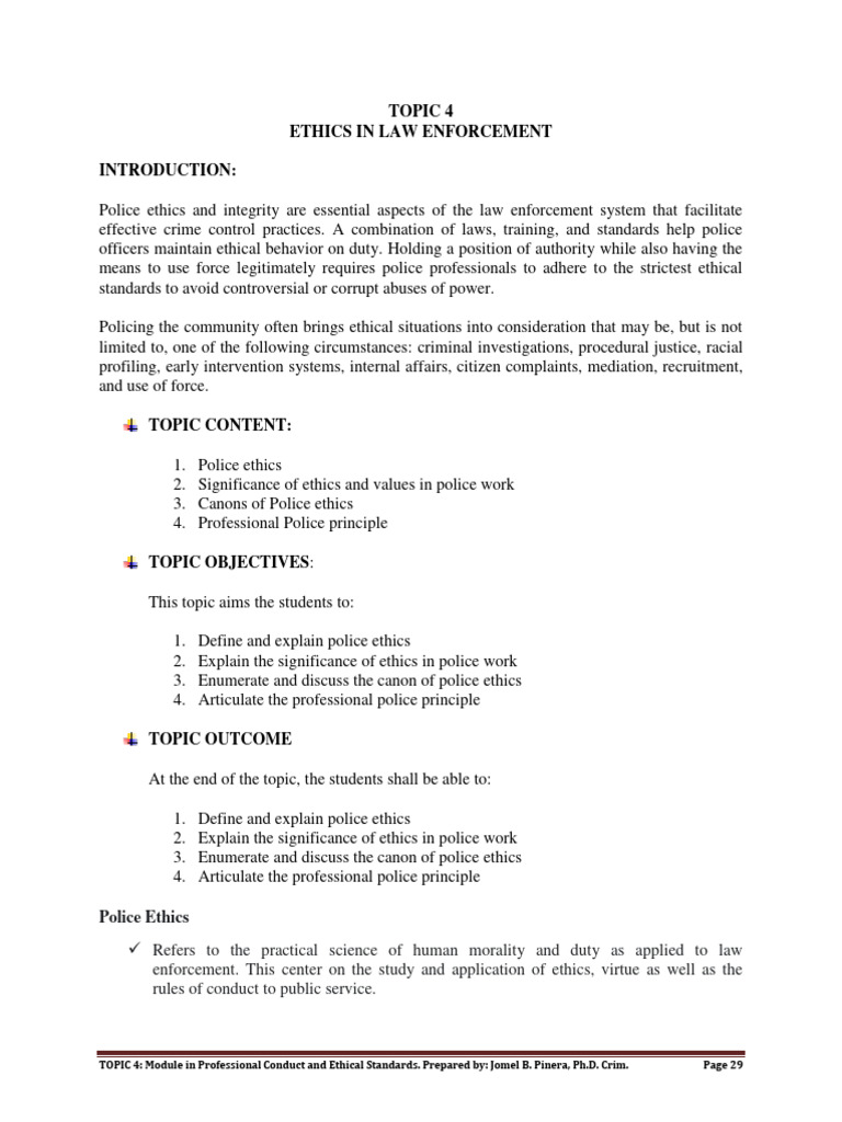 Topic 4 | PDF | Police | Justice