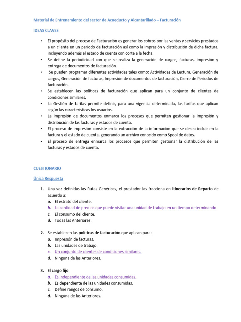 Material Adicional Industria de Agua - Facturacion (Tema No.8) | PDF | Factura