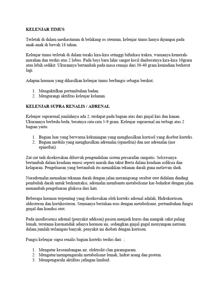 Kelenjar Timus | PDF