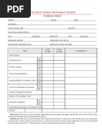Fms Scoring Sheet (Da Stampare) | PDF