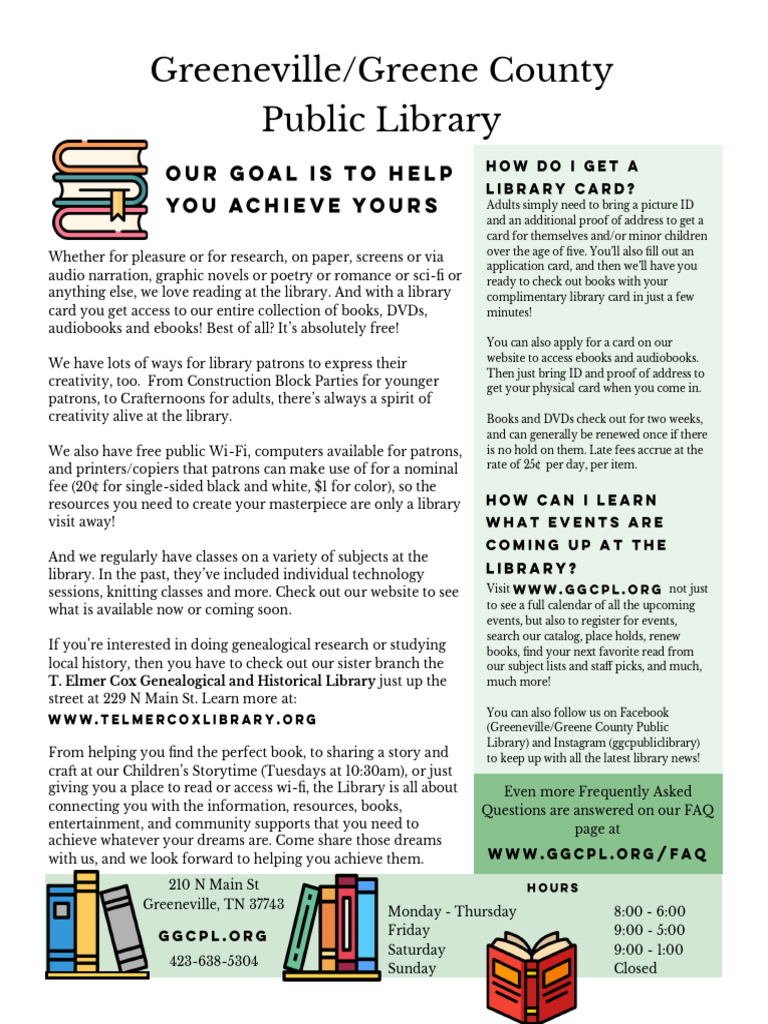 General Flyer | PDF | Libraries | Books