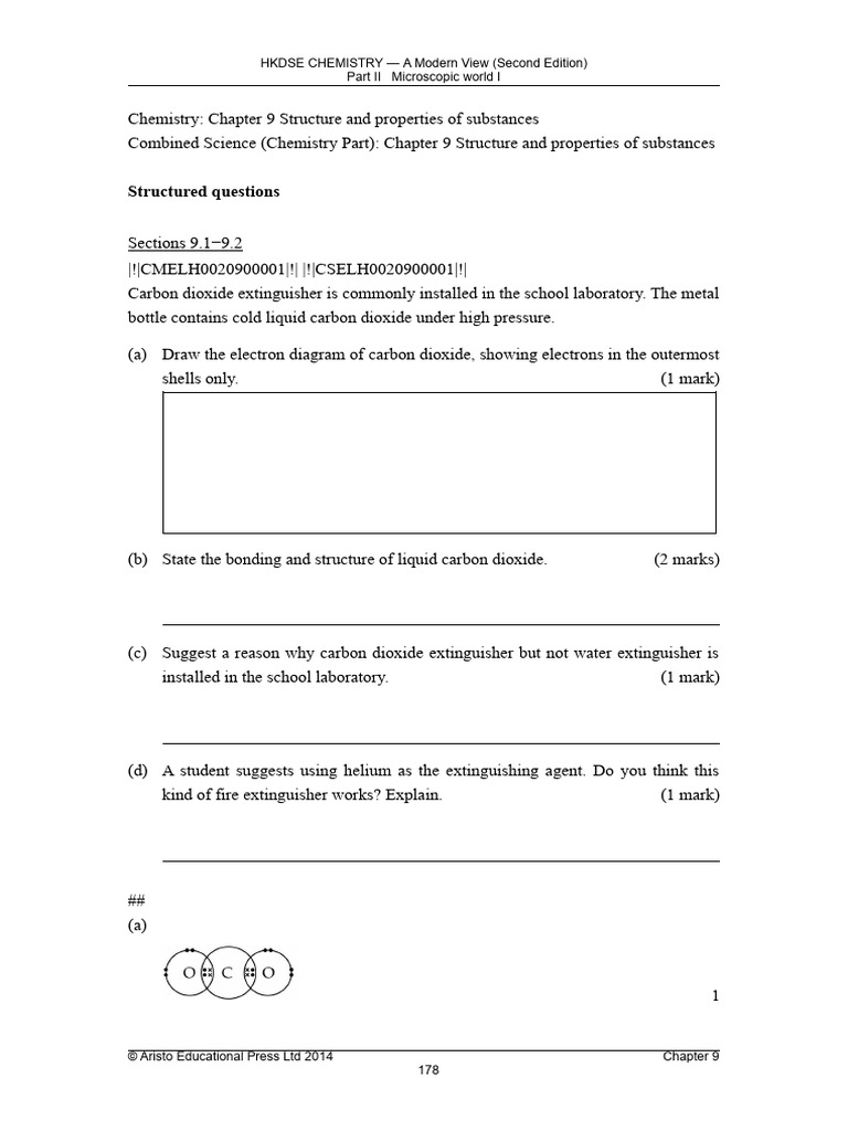 Chapter 9 Structured Questions | PDF | Molecules | Chemical Bond