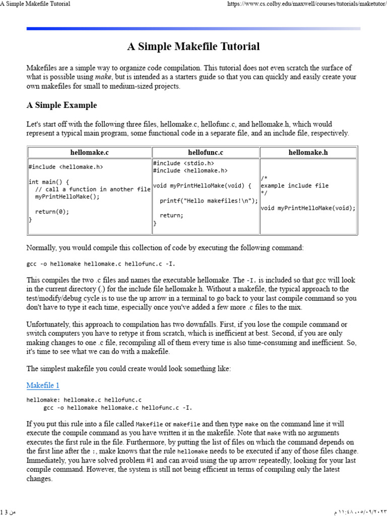 A Simple Makefile Tutorial | PDF | Programming Paradigms | Computer ... A Simple Makefile Tutorial | PDF | Programming Paradigms | Computer ...