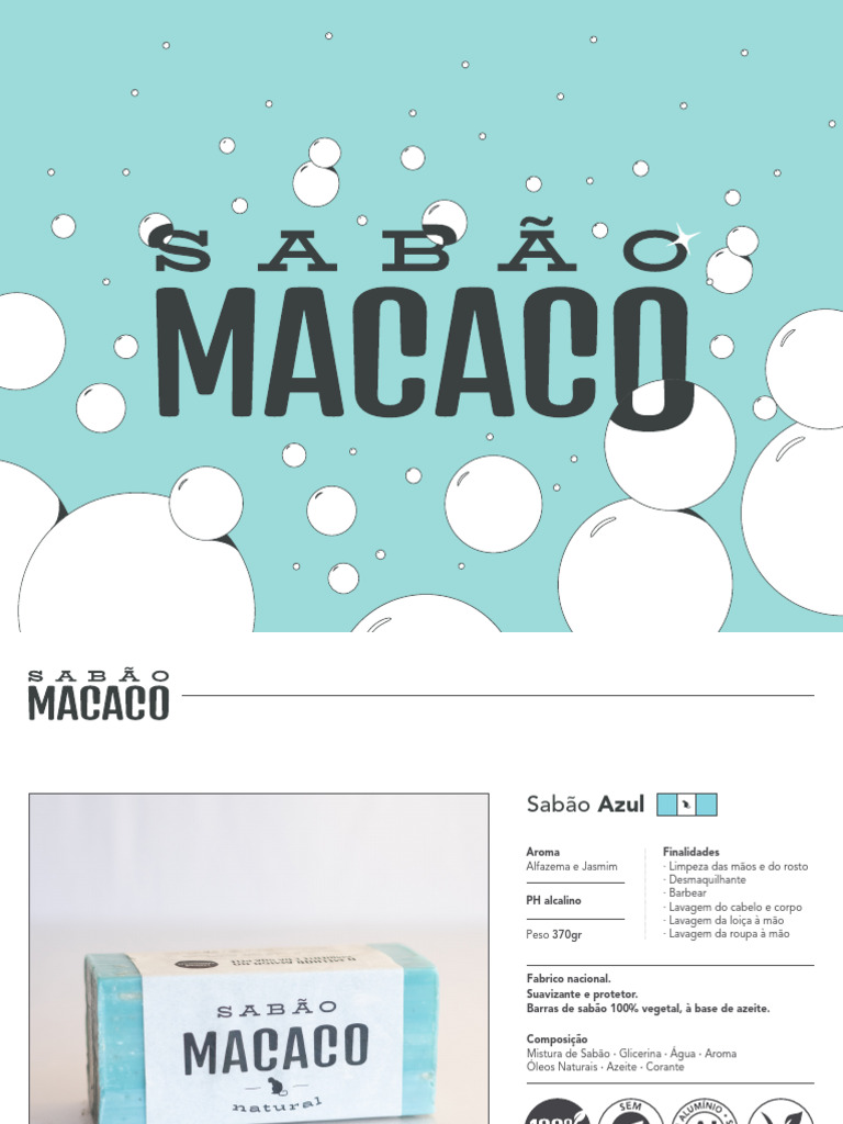 Sabao Macaco | Download grátis PDF | Sabonete | Química