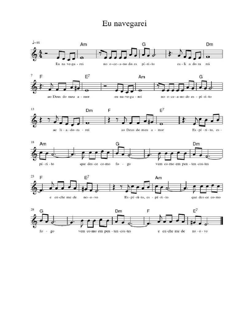 Eu Navegarei Partitura | PDF