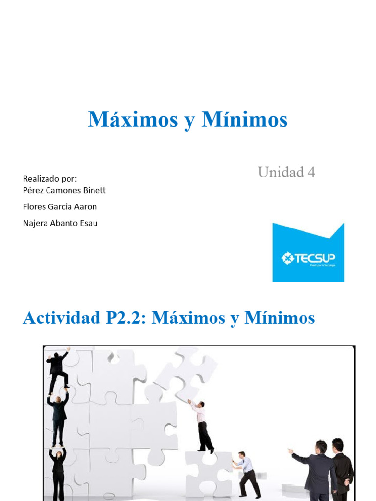 Actividad P2_2 Máximos y Mínimos | PDF