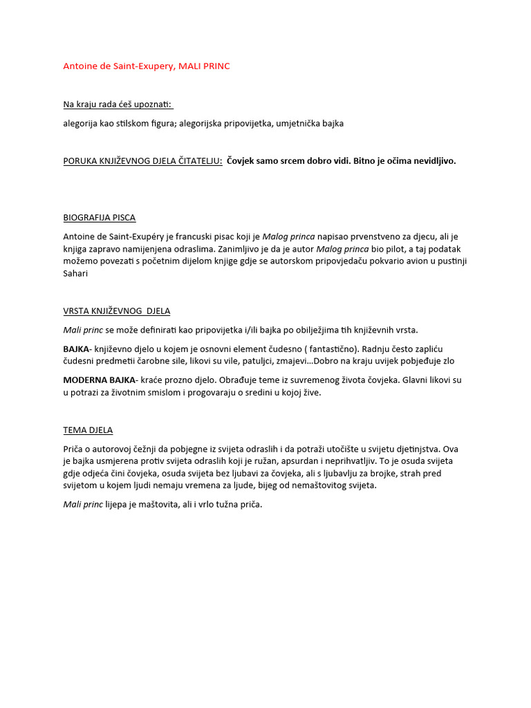 30.3. Mali Princ Obrada | PDF