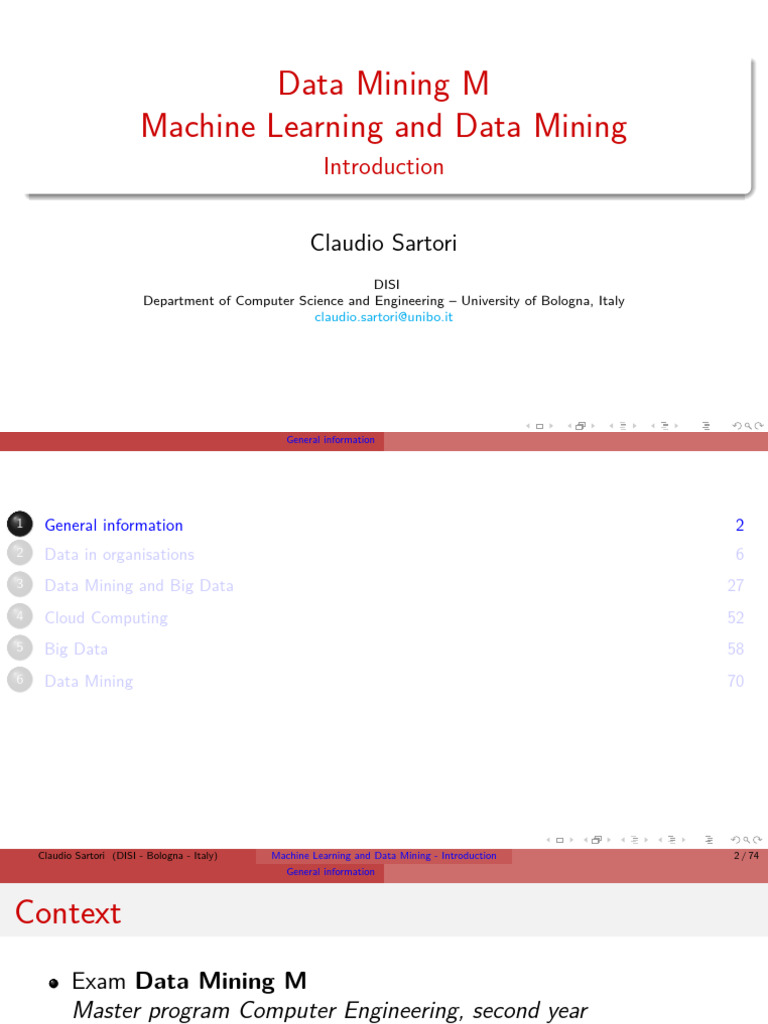DataMining 1 Intro | PDF | Cloud Computing | Software As A Service