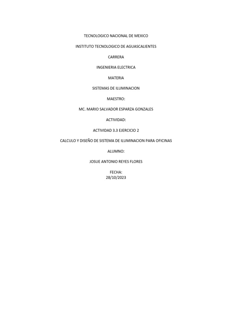 Calculo Sistemas de Iluminacion | PDF | Encendiendo | Ciencias fisicas