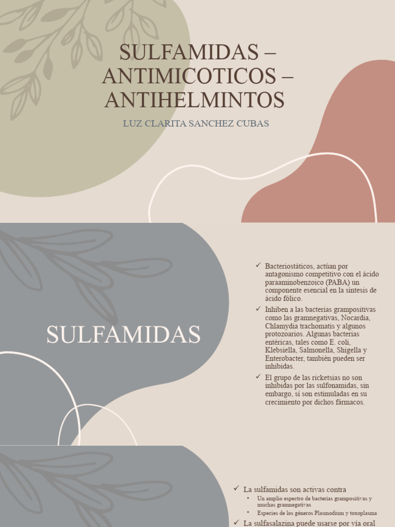 Sulfamidas - Antimicoticos - Antihelmintos | Descargar gratis PDF ...