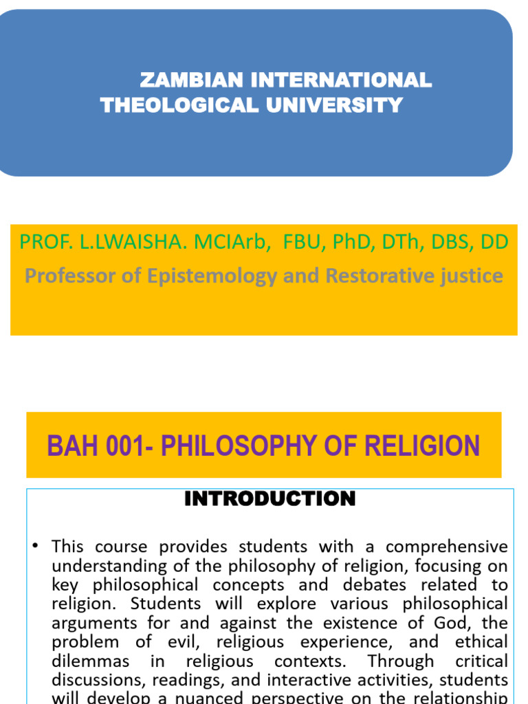Philosophy of Religion Course Overview | PDF | Agnosticism | Existence ...