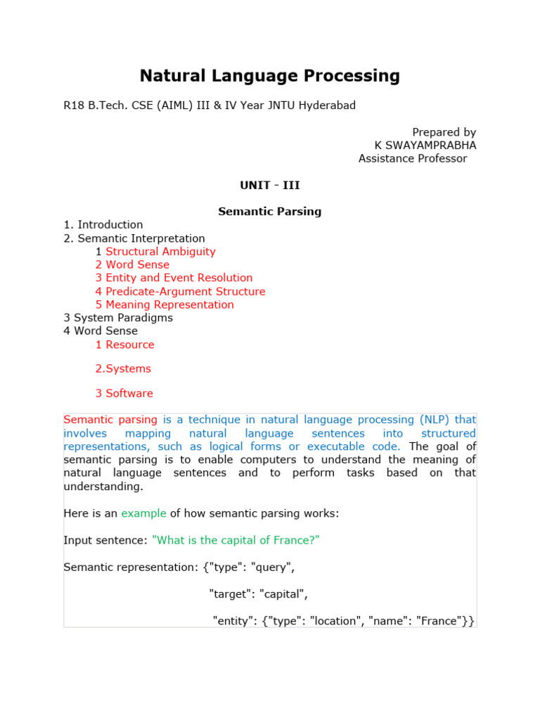 NLP UNIT III Notes | PDF | Programming Paradigms | Programming Language