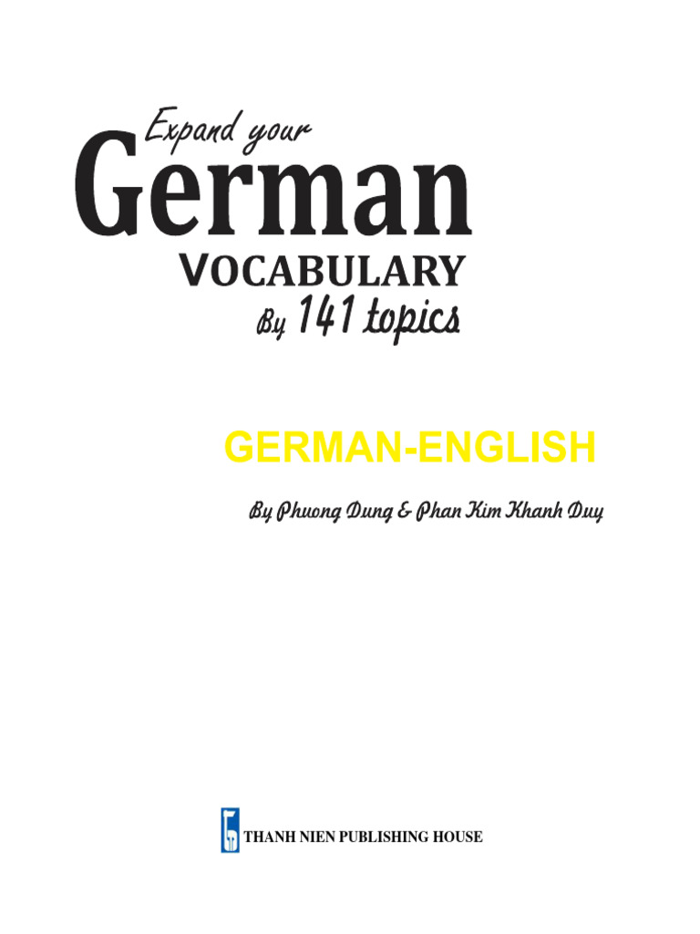 Expand Your German Vocabulary by 141 Topics | PDF | Vocabulary | Supermarket