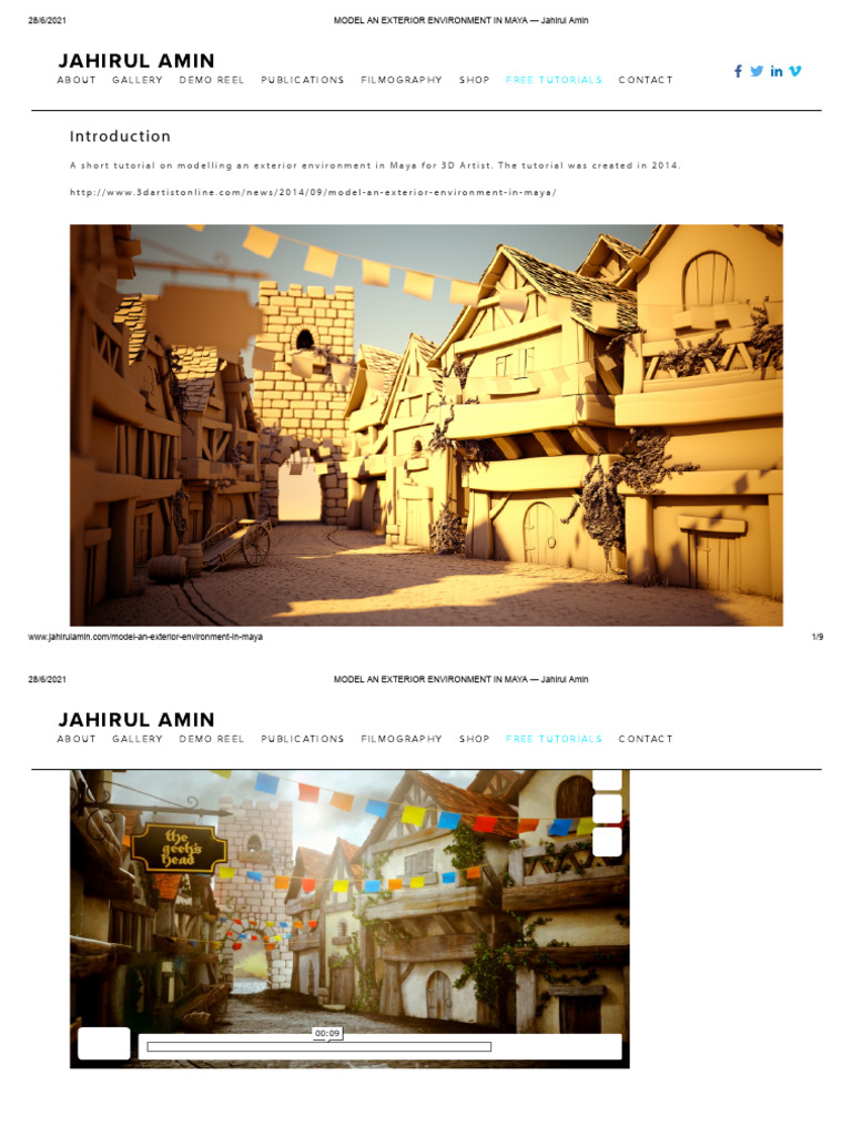 Exterior Environment Modeling in Maya | PDF