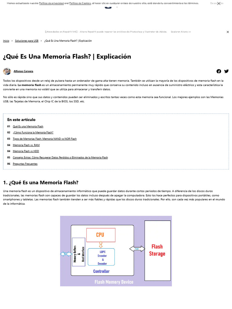 Qué es la Memoria Flash: Guía Completa | PDF | Memoria flash ...