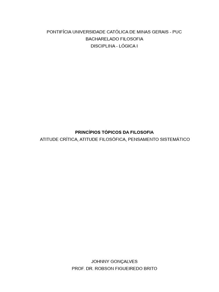 Johnny Gonçalves - Memorial | PDF | Pensamento | Vida