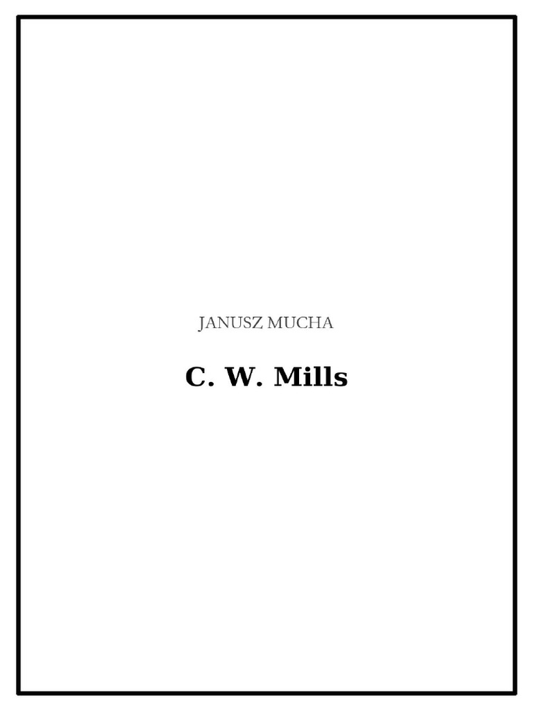 C - W - Mills 2 | PDF