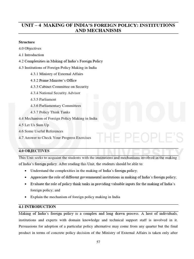 Making of India - S Foreign Policy | PDF | Policy | Committee