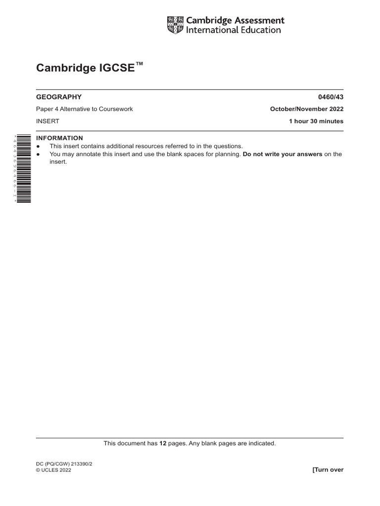 0460 - w22 - in - 43 IGCSE Worksheet | PDF | Beach