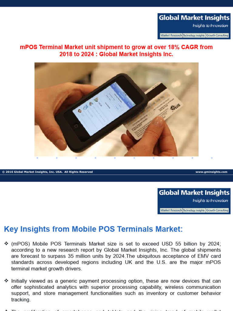 mPOS Terminal Market Unit Shipment To Grow at Over 18% CAGR From 2018 ...