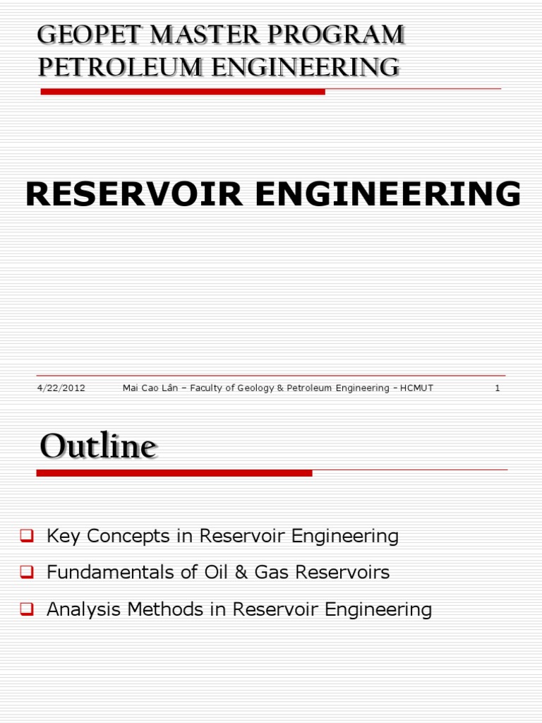 Reservoir Engineering | PDF | Petroleum Reservoir | Permeability (Earth ...