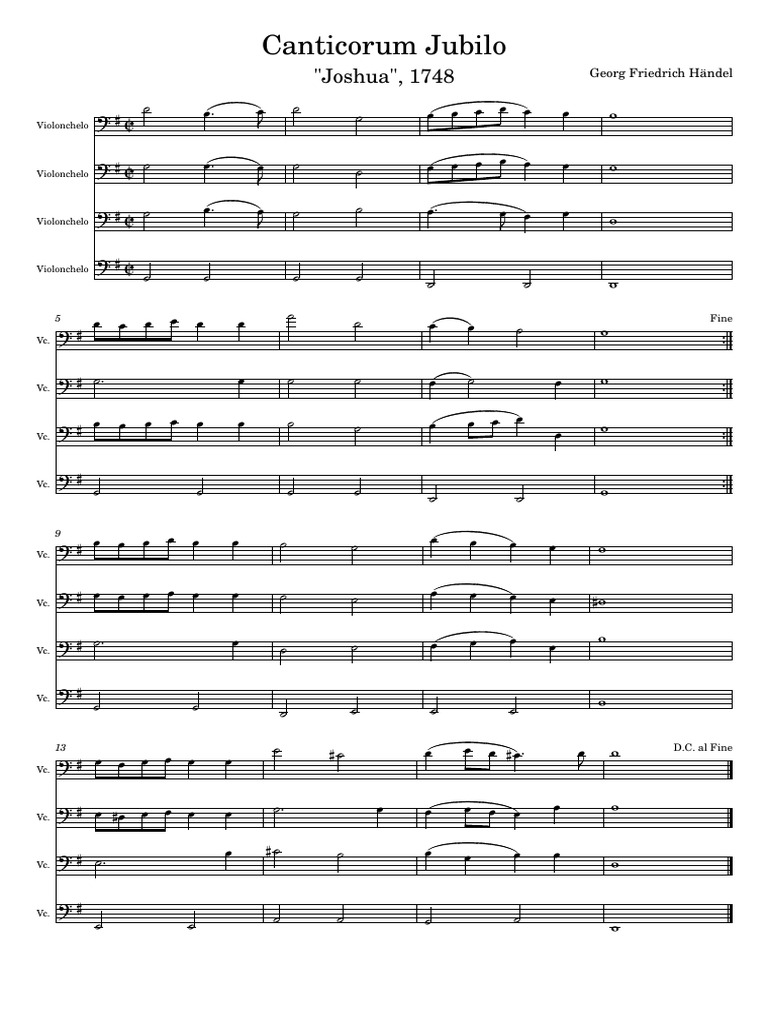 Canticorum Jubilo Handel | Download Free PDF | George Frideric Handel