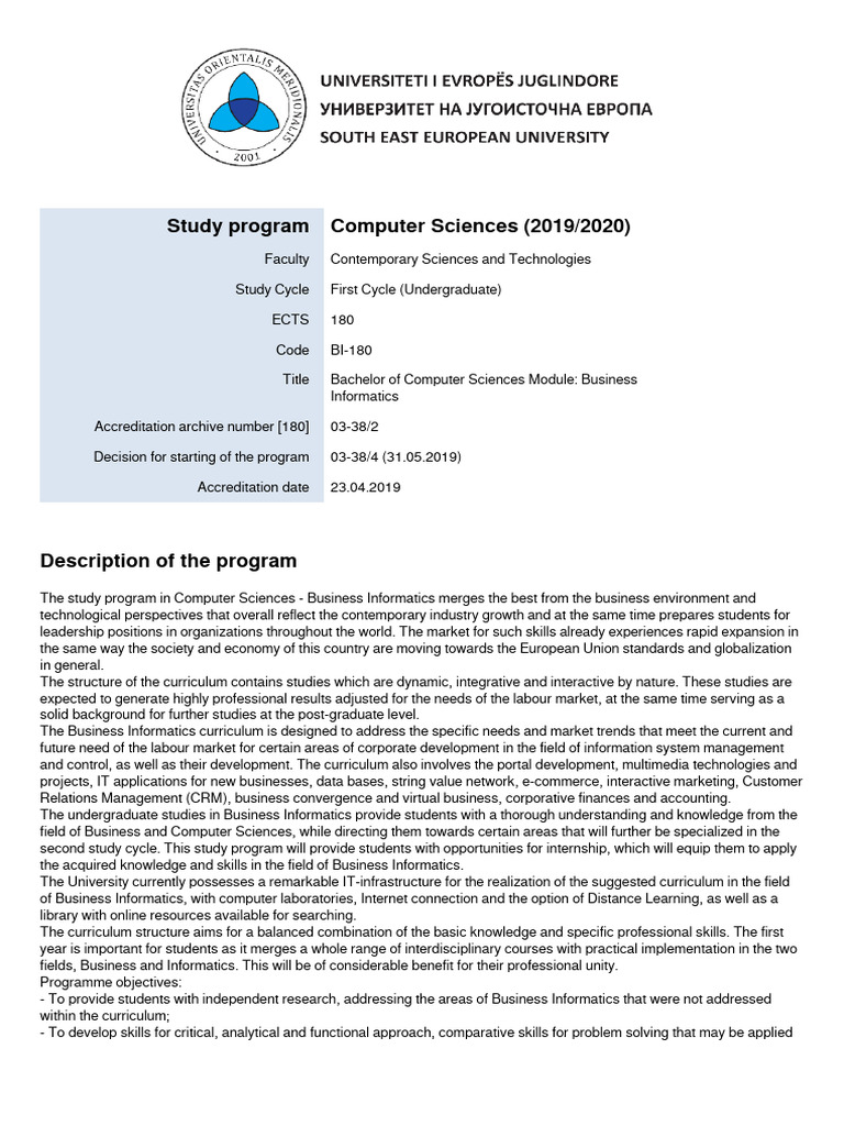 Computer Sciences 20192020-204 | PDF | Databases | World Wide Web