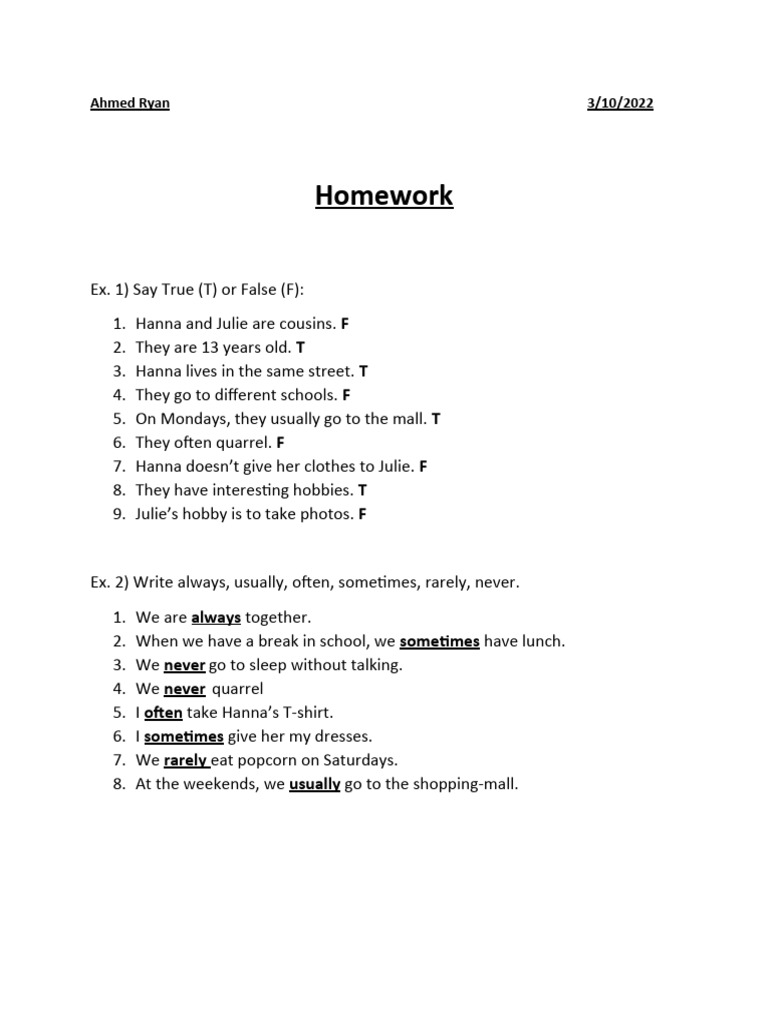 Homework | PDF