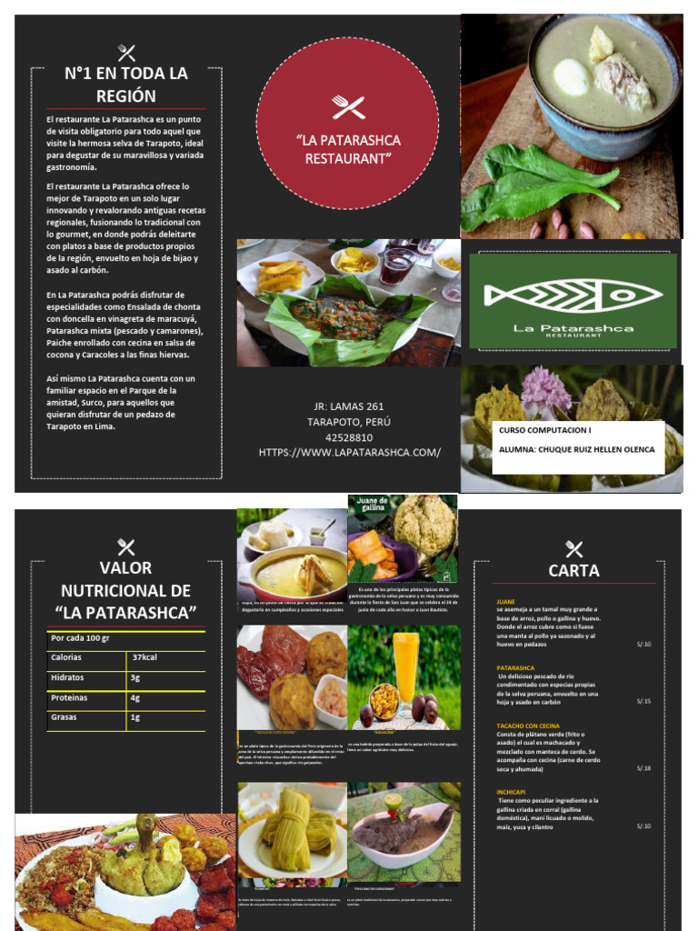 TRIPTICO | PDF | Alimentos | Cocina