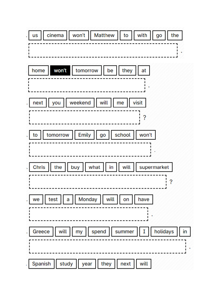 Jumbled Words 8 | PDF