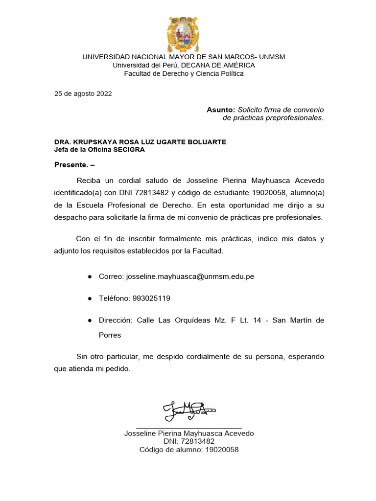 Modelo de Solicitud | PDF