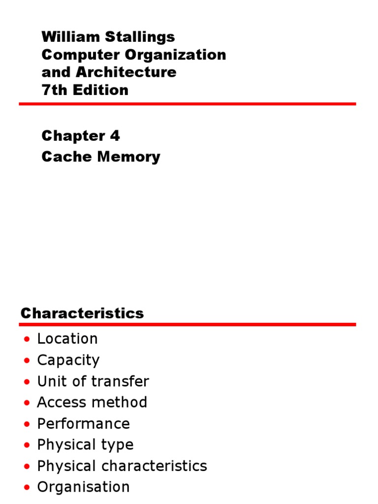 William Stallings Computer Organization and Architecture 7th Edition ...