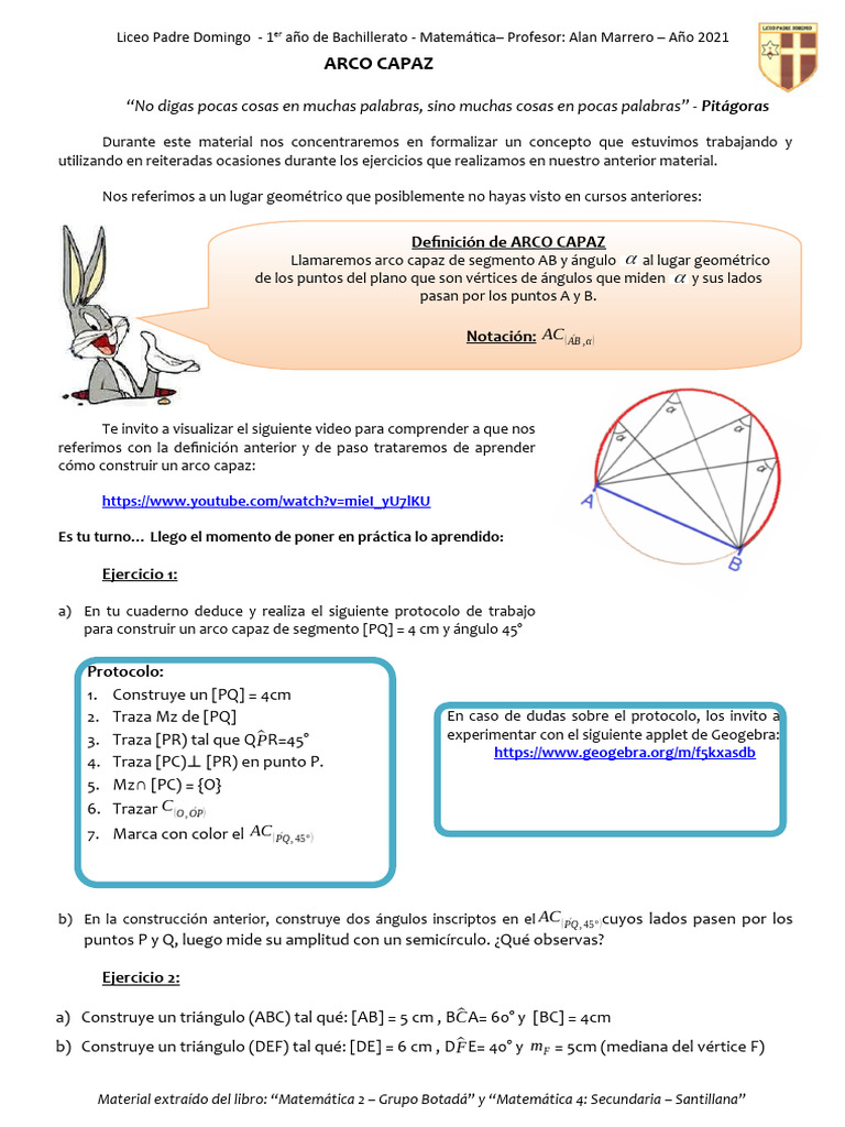 Arco Capaz | PDF | Triángulo | Geometría euclidiana
