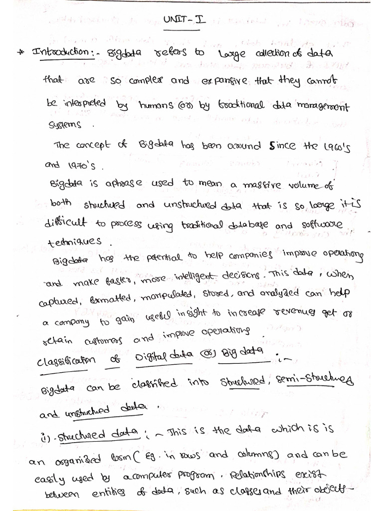 BDA (Unit I) Notes | PDF BDA (Unit I) Notes | PDF