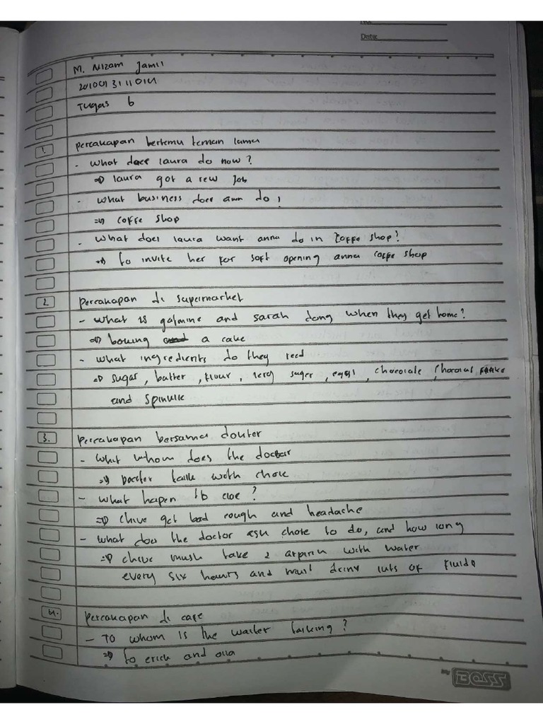 M Nizam Jamil 20-014 Tugas 6 | PDF