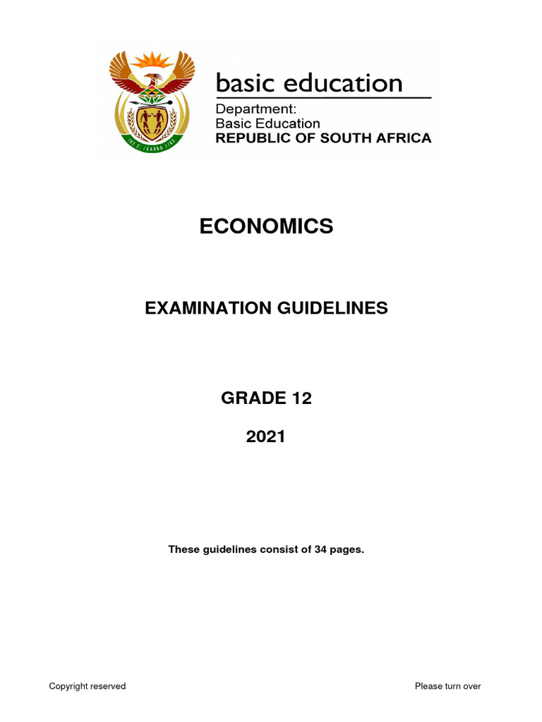 Economics GR 12 Exam Guidelines 2021 Eng | PDF | Gross Domestic Product ...