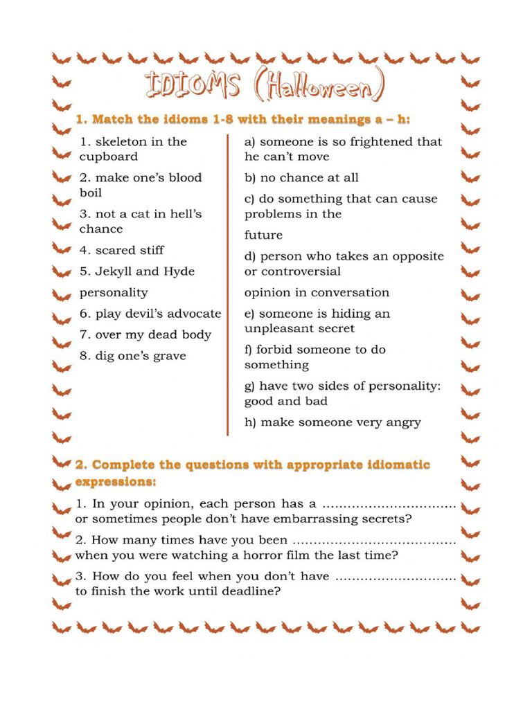 Halloween Idioms | PDF