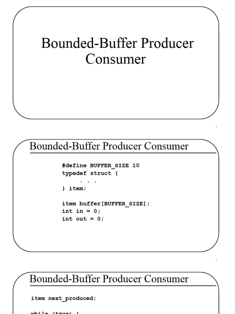 4 Bounded Buffer Producer Consumer Pdf Computer Programming Programming Paradigms 0037