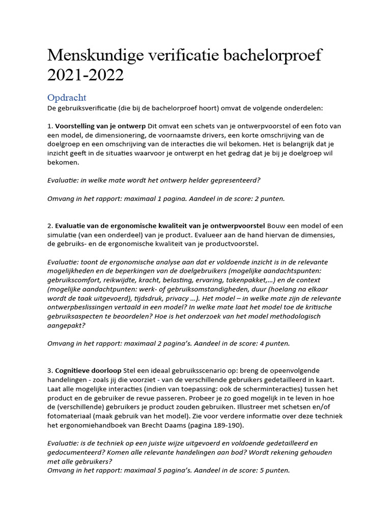 Menskundige Verificatie Bachelorproef 2022-2023 | PDF