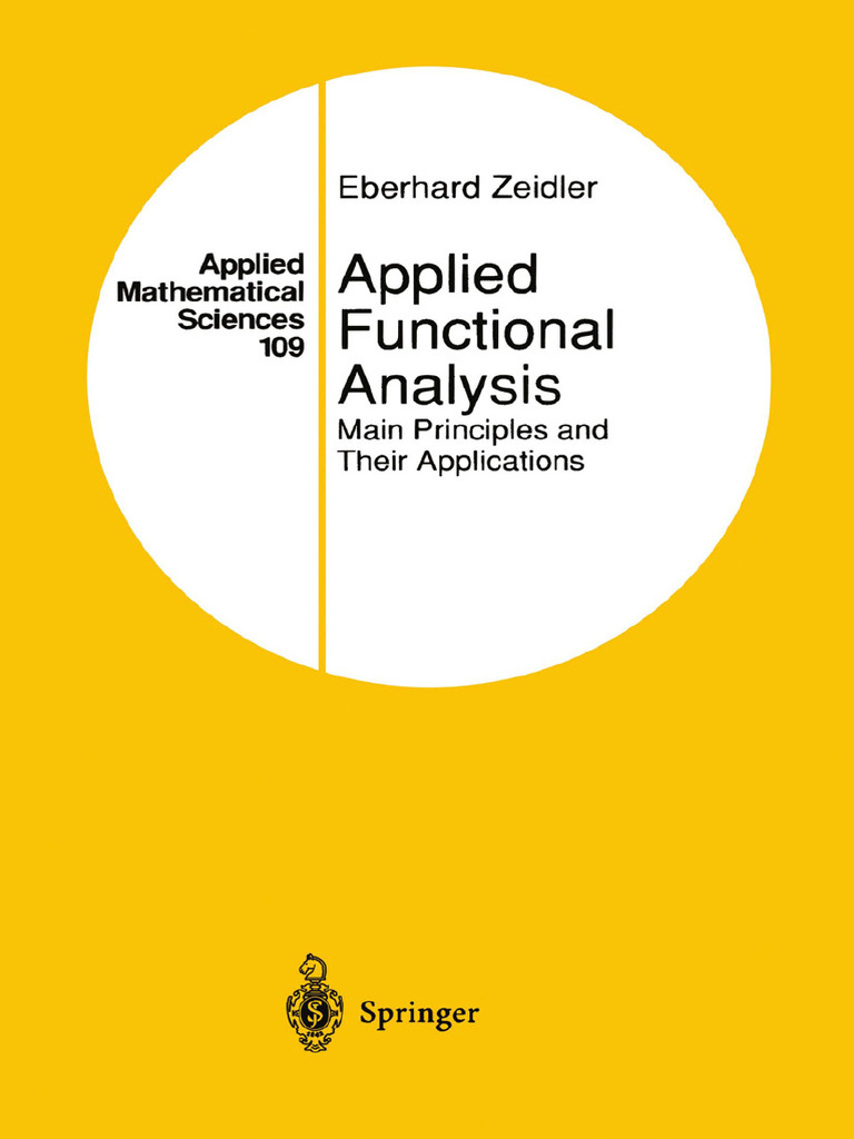 Applied Functional Analysis Main Principles and Their Applications ...
