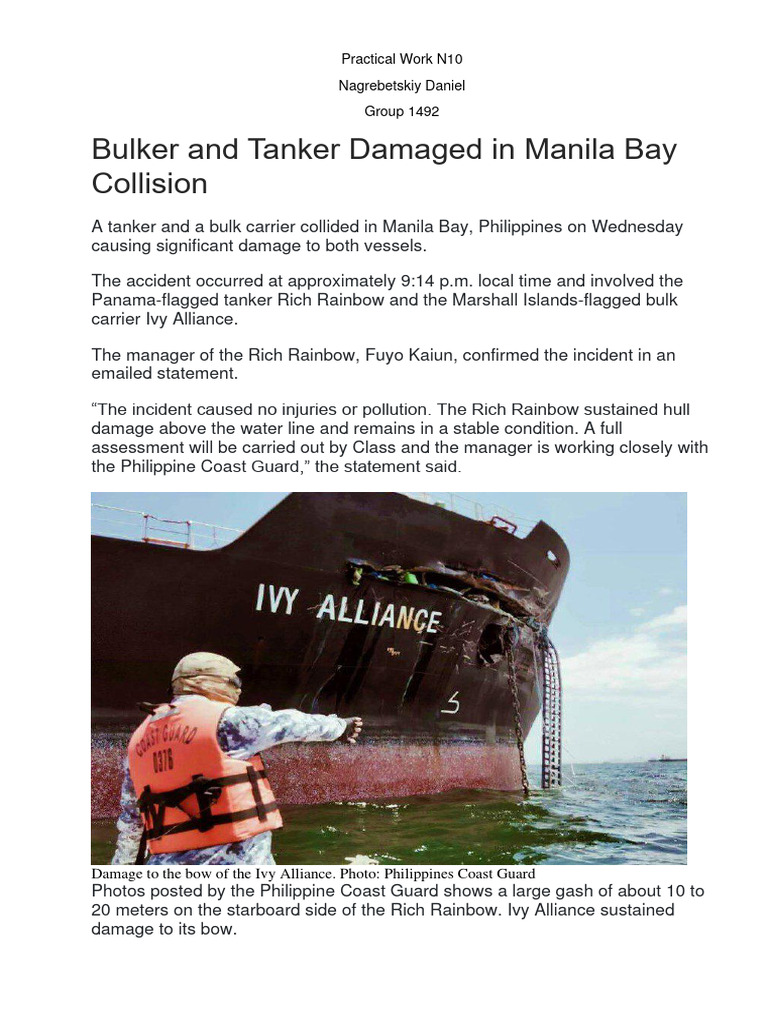 Practical Work N10 Daniel | PDF | Ships | Watercraft