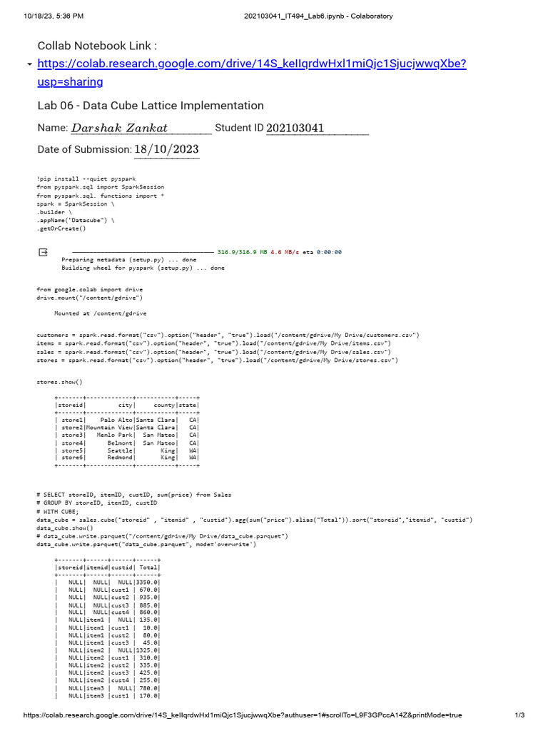 IT494 Lab6 | PDF | Data | Information Science