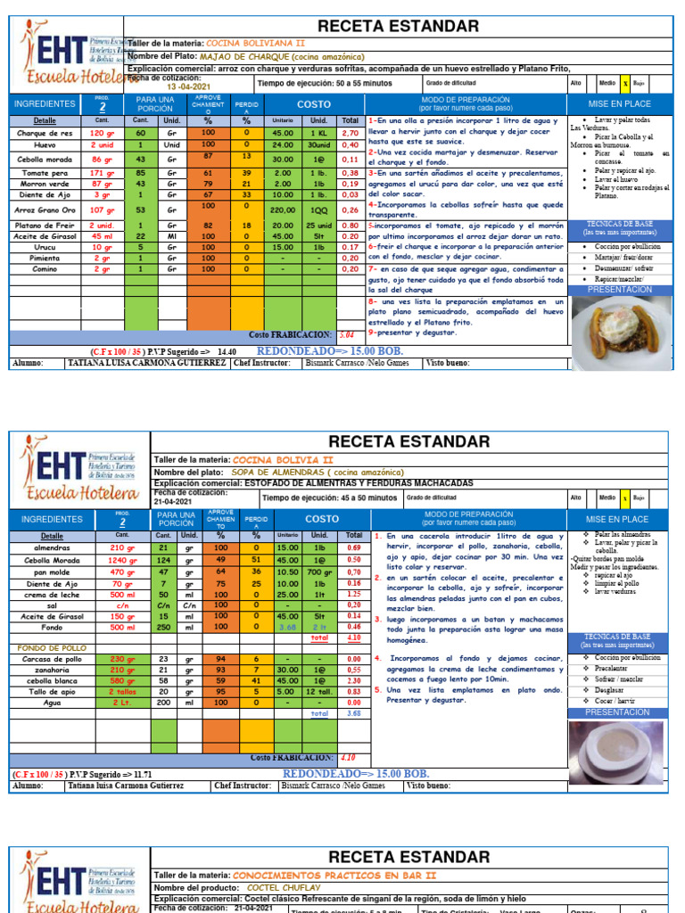 Ejemplos Recetas PDF | Descargar gratis PDF | Cocinando | Espasmódico